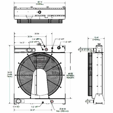 BESTfit Copper Steel 4 Row Radiator For Detroit Diesel 60 Series ...