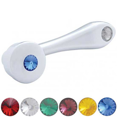 Chrome Window Crank With Jewel For Splined Shafts - 4 State Trucks