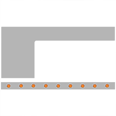 1-Piece Paintable Cab/Cowl Bodyline Panels W/ 18 - 3/4 Inch Amber/Amber ...
