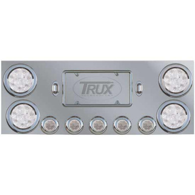 Stainless Steel Center Light Panel With 4 Rnd 4 Inch LEDs & 5 Rnd 2.5 ...
