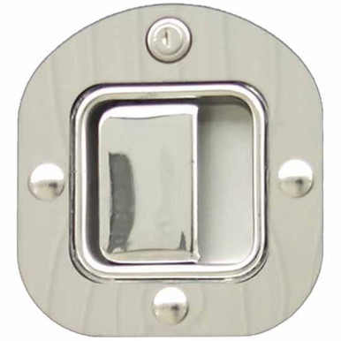 Turnpike Truck Trim Stainless Steel Rounded Top Door Latch & Keyhole ...
