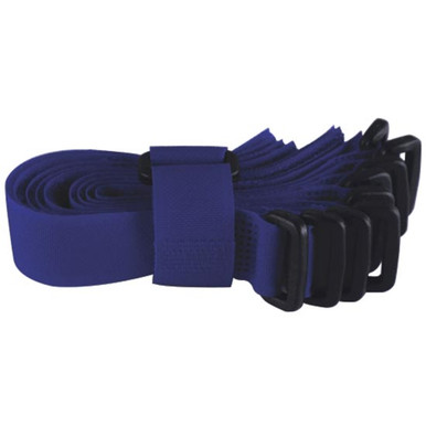 Blue Hook And Loop Velcro Strip Tie Fastener W/ Buckle, 8 Inch - 8 PCS ...