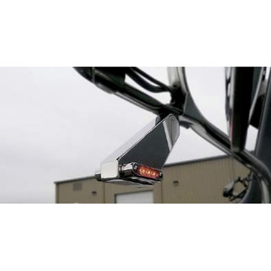 3 Diode Amber & Red LED Side Turn Signal Light Clear Lens W/ Mirror ...