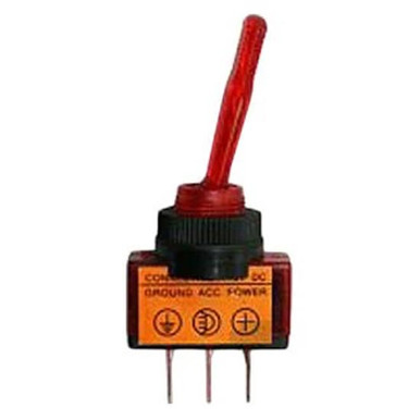 Red Illuminated Toggle Switch, 20A At 12V, 3 Terminals W/ .250 Tabs For ...