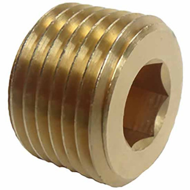 1/8 Inch Brass Recessed Hex Head Plug - 4 State Trucks