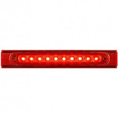 10 LED Conspicuity Reflector Plate Light W/ Red Reflector - Red LED - 4 ...