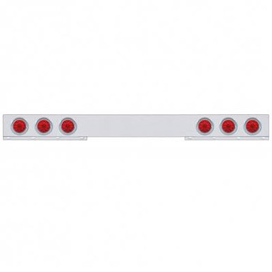 Chrome Steel Rear Light Bar W/ Six 4 Inch Lights And Visor Or Bezel - 4 ...