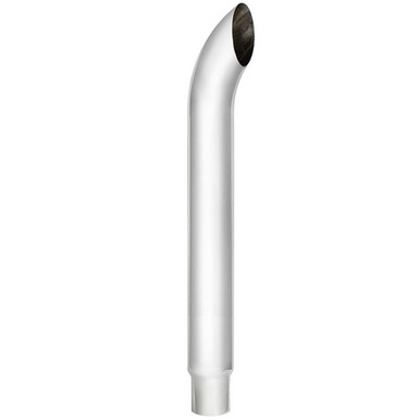 Chrome 6 Inch Curved Reduce To 5 Inch O.D. Bottom Exhaust - 4 State Trucks