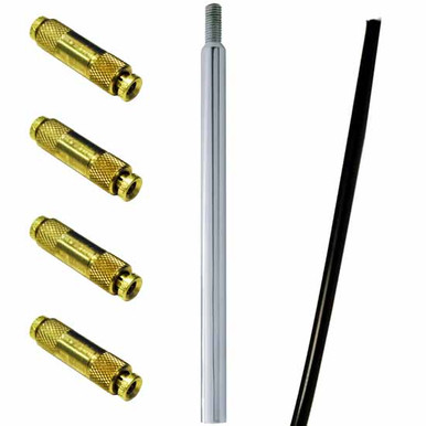 CSM 12 Inch Chrome Stick Shift Extension Kit W/ 6 Foot Airline & 5/32 ...