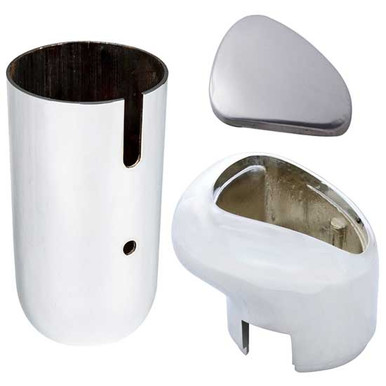 CSM Chrome Shifter Knob Kit W/ Stainless Steel Top & Chrome Lower Cover ...