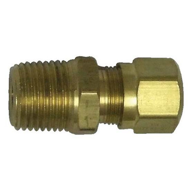 Brass Straight Fitting 3/8 x 1/2 Inch Male For Nylon Tubing - 4 State ...
