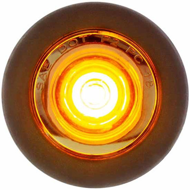 1 LED Mini Clearance Light W/ Grommet - Amber LED/ Clear Lens - 4 State ...