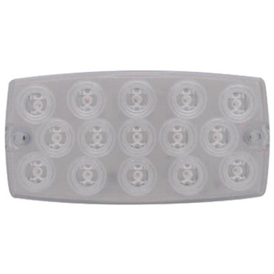 15 LED Rectangular S/T/T Light - Red LED/ Clear Lens - 4 State Trucks