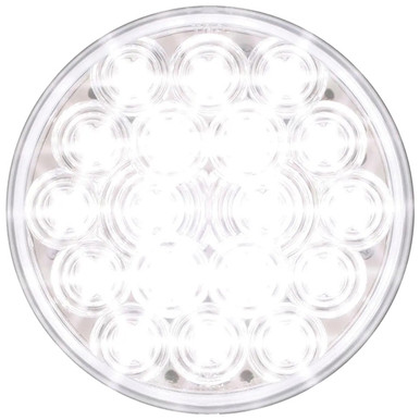 4.5 Inch Round Back Up Light - 3-Pin - White LED / Clear Lens - 4 State ...