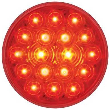 4.5 Inch Stop Turn Tail Light - 3 Prong - Red LED / Red - 4 State Trucks