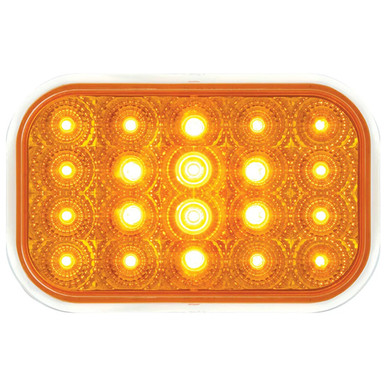 Amber Rectangle Low Profile Spyder 20 LED Park Turn Clearance Light - 4 ...