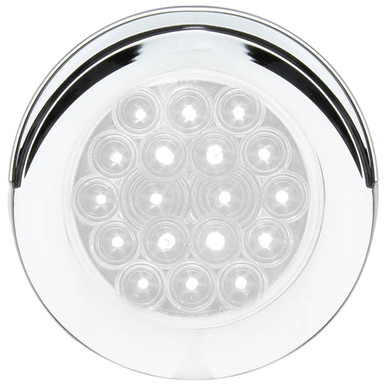 4 Inch Flange Mount LED Back Up Light With Twist On Bezel And 3-Prong ...