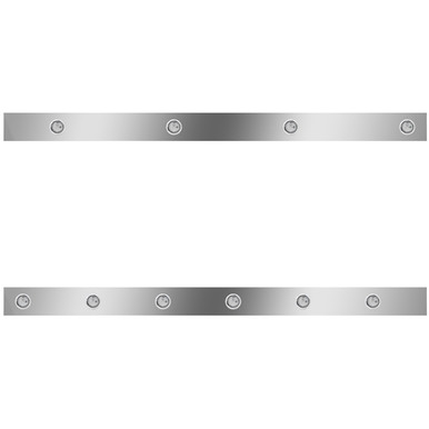 Stainless Steel Cab Panels With 3/4 Inch Round Amber LEDs / Clear Lens ...