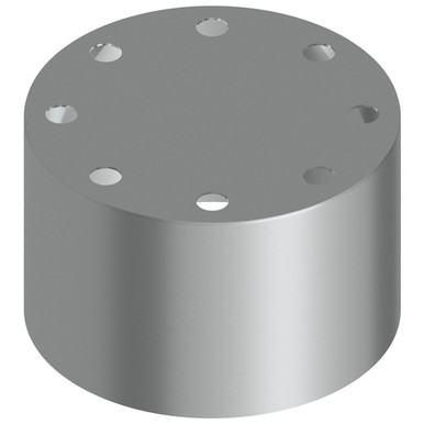 304 SS Blank Drive Axle Hub Cover W/ 8 Axle Plastic Flat Top Push On ...