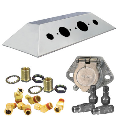 24 Inch Stainless Steel Coffin Style Air Line Box Kit With Two 7-Way ...