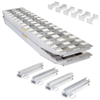 Aluminum 2 Bunk Load Leveler / 2 Ramp System for 20 Inch Step Deck ...