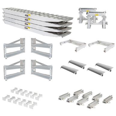 4 Bunk Load Leveler / 4 Ramp Master Kit for 20 Inch Step Deck Trailers ...