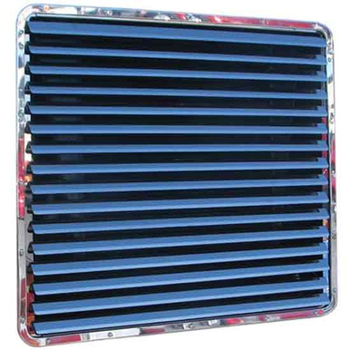 Stainless Steel Louvered Grille W/ 16 Louver Style Bars For Peterbilt ...