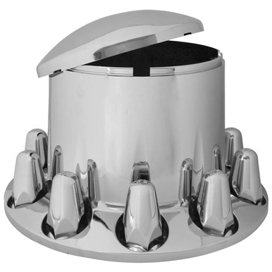 Chrome ABS Rear Axle Cover W/ Push-In 1.5 Inch Nut Covers - 4 State Trucks