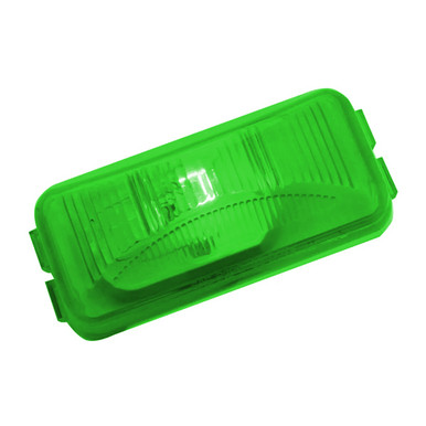 Small Rectangular Single Bulb Sealed Green Marker Light Snap In - 4 ...