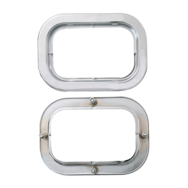 Flange Mount Rectangular Light Bezel With Hidden Studs - 4 State Trucks
