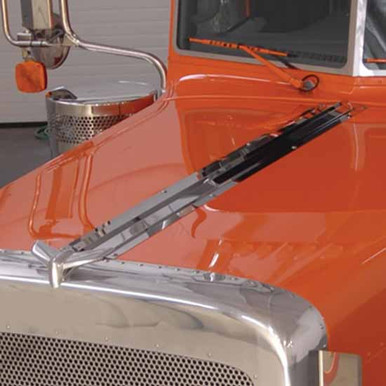 Stainless Steel Center Hood Trim For Peterbilt 389 - 4 State Trucks