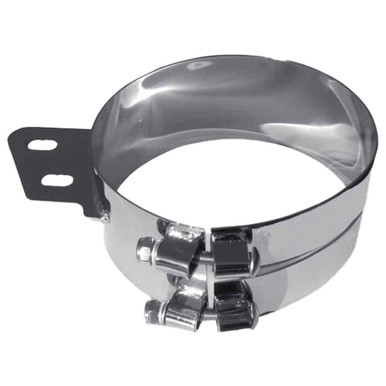 8 Inch Chrome Clamp With Angled Mounting Plate For Peterbilt - 4 State ...