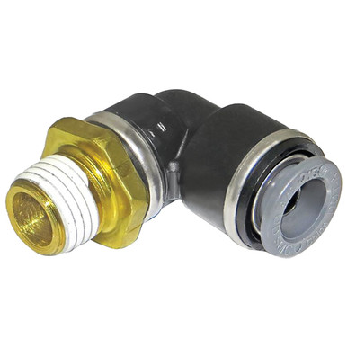 Push Lock Male Elbow 90 Degree 3/8 X 1/4 Inch NPT - 4 State Trucks