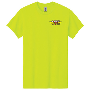 4 State Logo Safety Green T-Shirt - 4 State Trucks