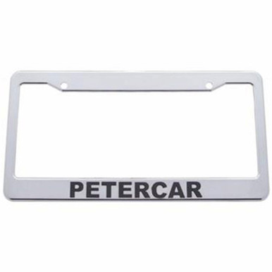 Chrome Plastic License Plate Frame Petercar Script For Peterbilt - 4 ...