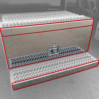Iowa Customs Stainless Steel Tool Box Combo Step Trim- Passenger Side ...