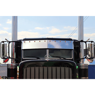 Post Mount Darwin Drop Visor With 10 Front Facing Lights - Amber LED ...