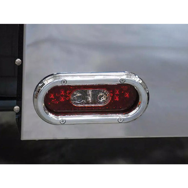 Oval Integrated Stop Turn Tail Backup Light - Red LED / Red Lens - 4 ...