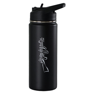 CSM - Black 20 Oz Water Bottle W/ Drink Spout - 4 State Trucks