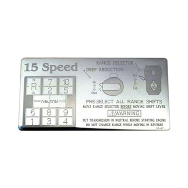 Stainless Steel Eaton Fuller 15 Speed Overdrive Shift Pattern - 4 State ...