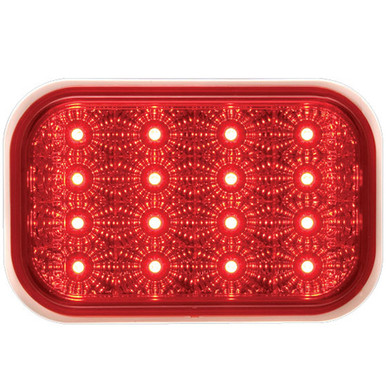 Red Rectangular Stop/ Turn/ Tail LED Light W/ 16 Diodes - 4 State Trucks