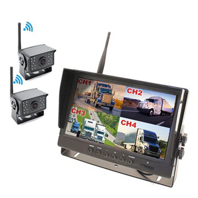 2nd Gen 9 Inch Quad Screen Digital Wireless LCD W/ DVR - 4 State Trucks
