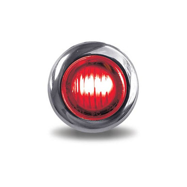 0.75 Inch Red 3 Diode LED Mini Button Marker Light W/ Reflector - 4 ...