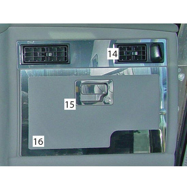 TPHD Stainless Steel Glove Box Latch Trim For Kenworth - 4 State Trucks