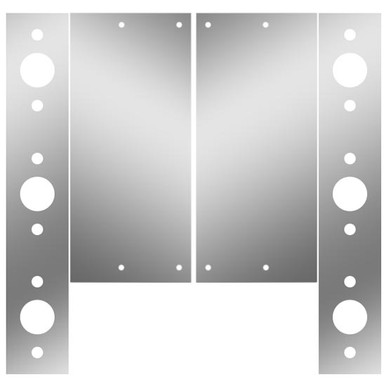 Stainless Steel Front Air Breather Panels W/ Vertical P1 Light Holes ...