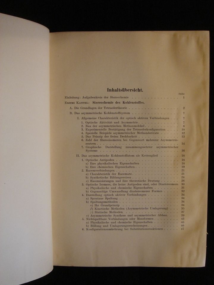 STEREOCHEMIE by Georg Wittig [1st Ed] German Illustrated 1930 - Panoply ...