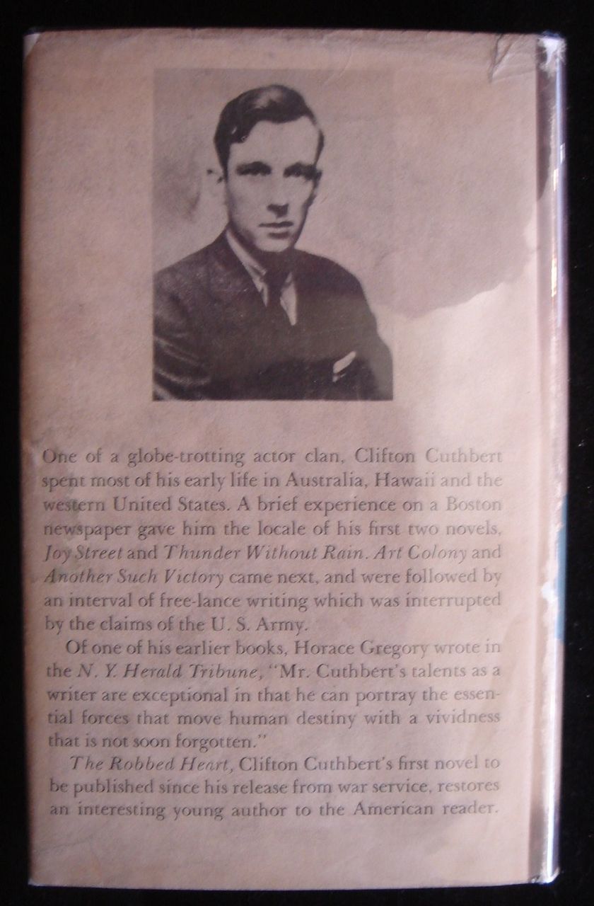 THE ROBBED HEART, by Clifton Cuthbert - 1945 [1st Ed] - Panoply Books