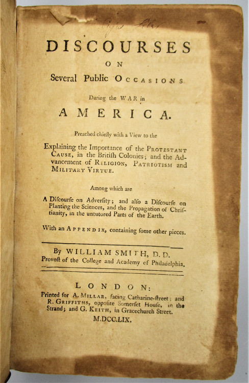 Discourses during the War in America | Panoply Books