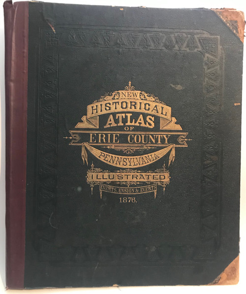 Combination Atlas Map Of Erie County Pennsylvania Everts Ensign And Everts 1876 Complete
