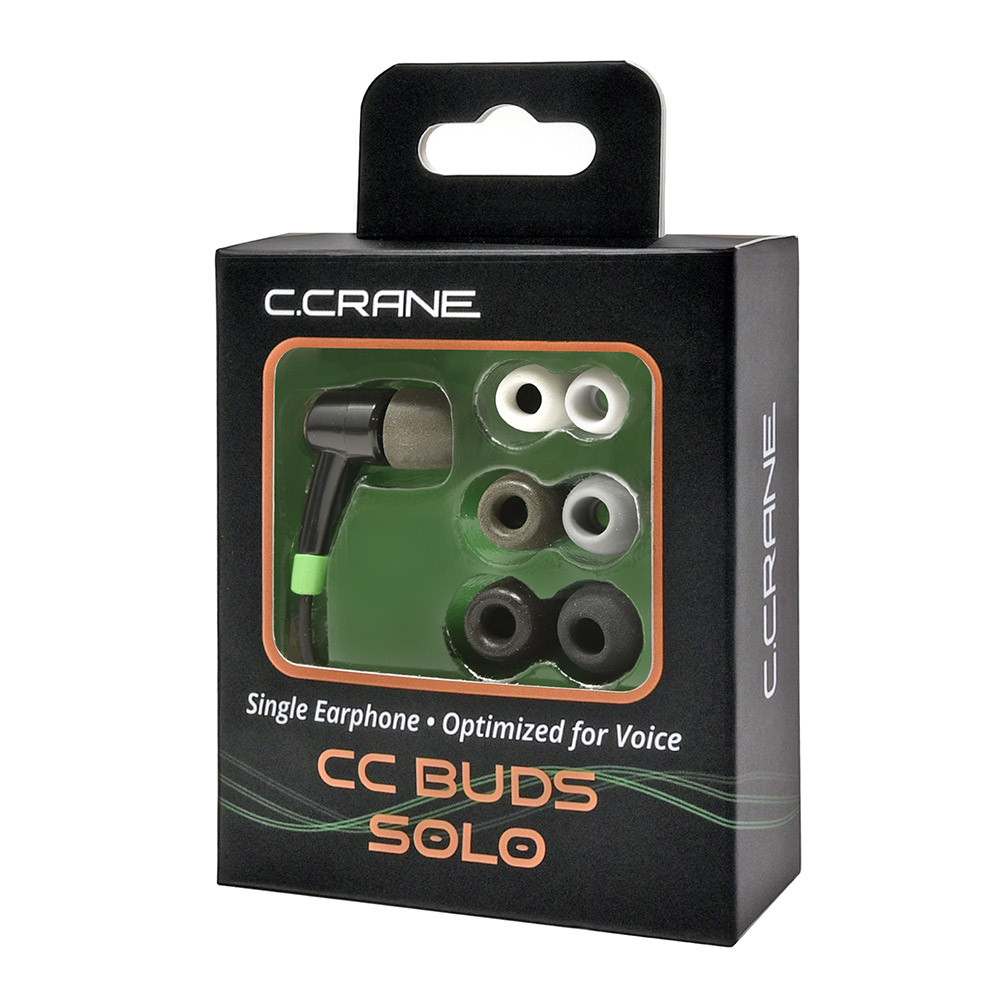 CC Buds Solo In-Ear Single Earbud for Radio, Audio Books and Podcasts